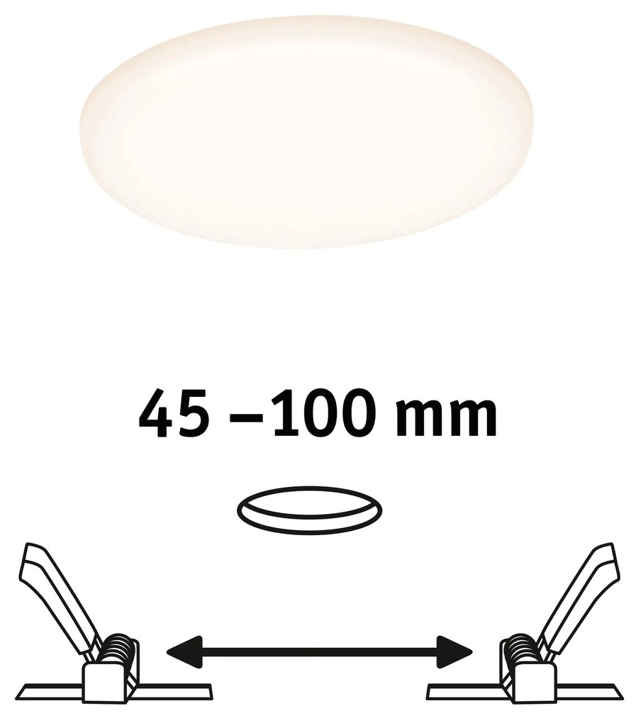 Paulmann 92388 Veluna VariFit, kulaté zápustné svítidlo, 8,5W LED 3000K, prům. 12,5cm, IP44