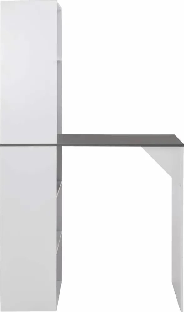 Barový stůl se skříní bílý 115 x 59 x 200 cm 280231