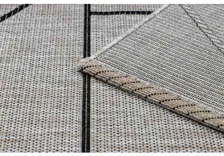 Dywany Luszczow Kusový koberec SIZAL FLOORLUX 20605 stříbrný / Černá / béžový Rozměr koberce: 120 x 170 cm