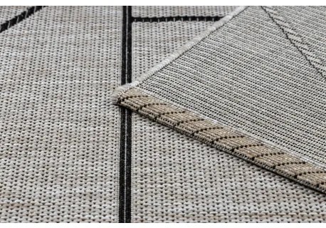 Dywany Luszczow Kusový koberec SIZAL FLOORLUX 20605 stříbrný / Černá / béžový Rozměr koberce: 80 x 150 cm