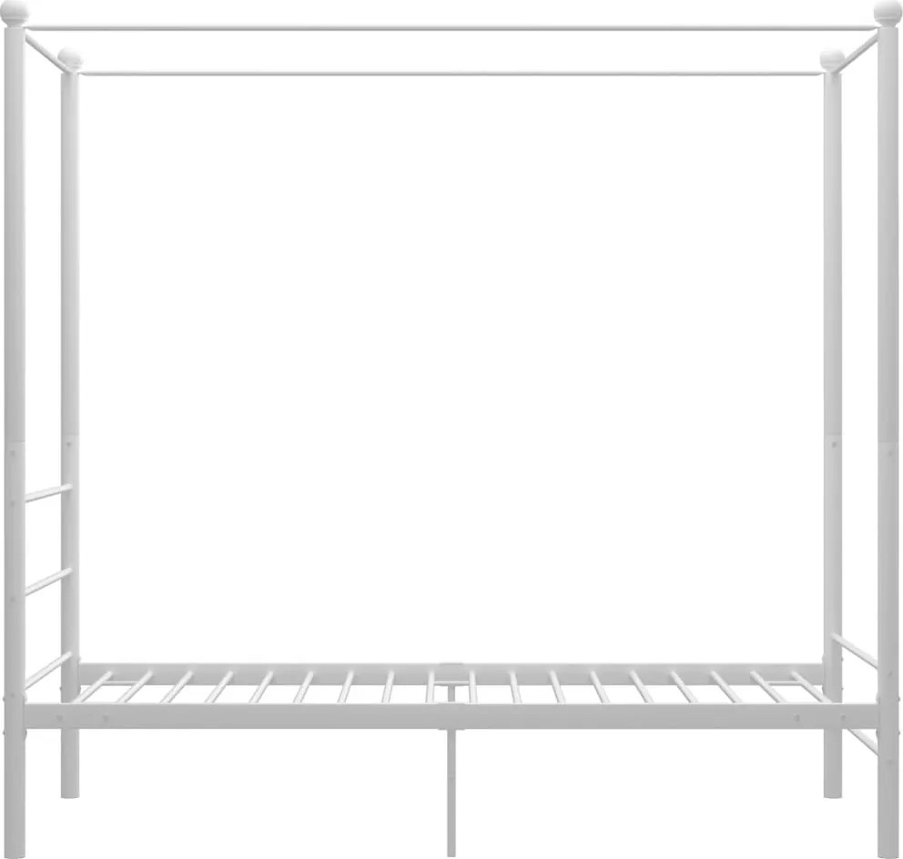 vidaXL Rám postele s nebesy kovový 100 x 200 cm [325055] Barva: Černá