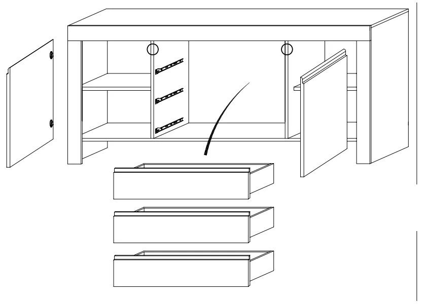 Komoda AMALFI III (Bílá)