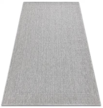 Dywany Luszczow Kusový koberec TIMO 5979 SISAL venkovní rám světle šedá Rozměr koberce: 140 x 190 cm