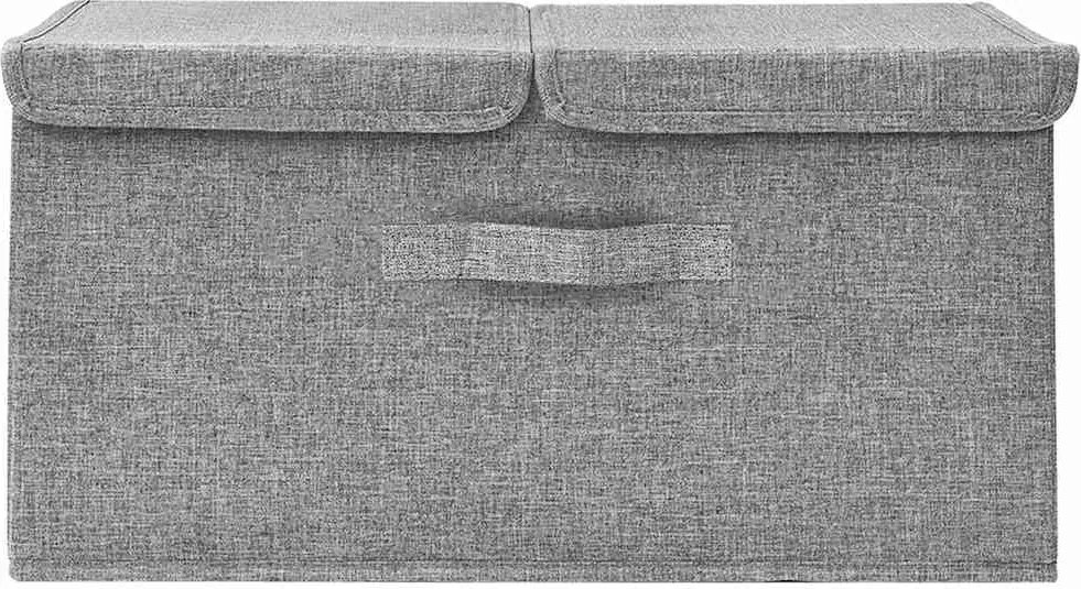 Úložný box textil 50 x 30 x 25 cm šedý 332914