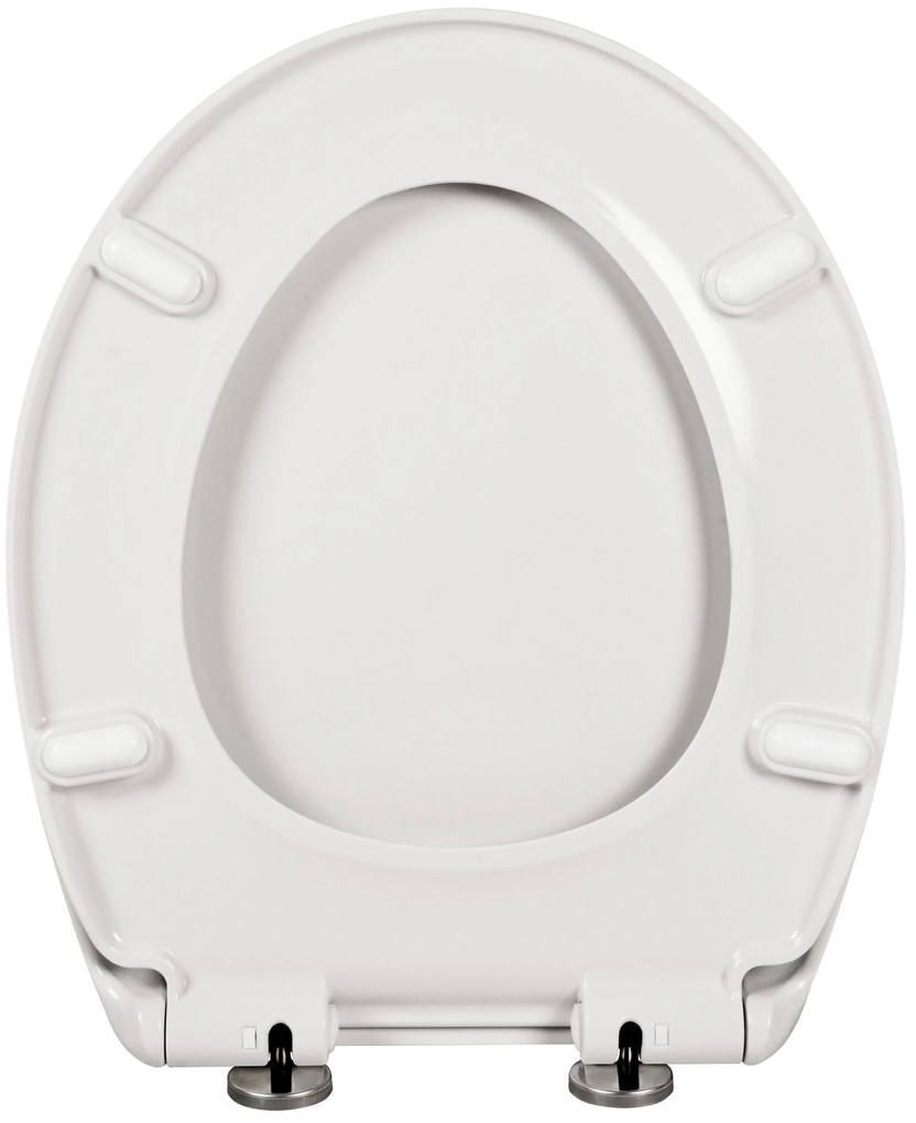 Gamma Sines, toaletní WC sedátko 418(467)x378mm, polypropylen, pomalé zavírání, bílá, GMA-D1
