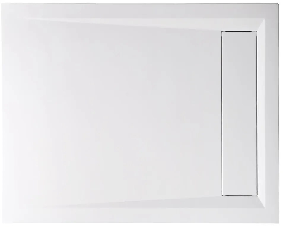 Polysan, VARESA sprchová vanička z litého mramoru se záklopem, obdélník 100x80x4cm, 71605