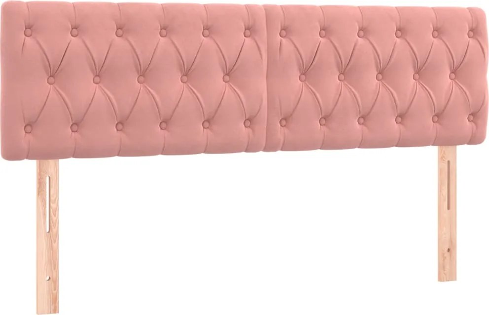 Box spring postel s matrací růžová 140x200 cm samet 3141490