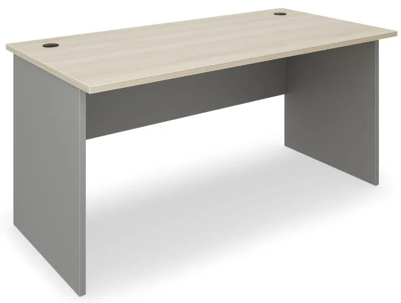 Stůl SimpleOffice 160 x 80 cm, dub světlý / šedá