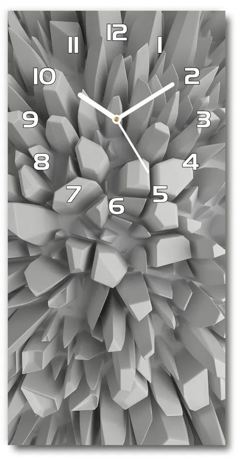 Wallmuralia Nástěnné skleněné hodiny Abstrakce 3D 30x60 cm