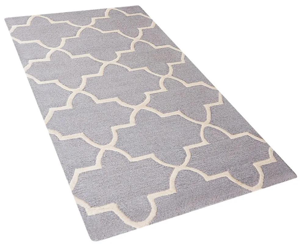 Šedý bavlněný koberec 80x150 cm - SILVAN