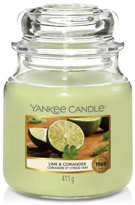 Yankee Candle - vonná svíčka Lime & Coriander (Limetka a koriandr) 411g