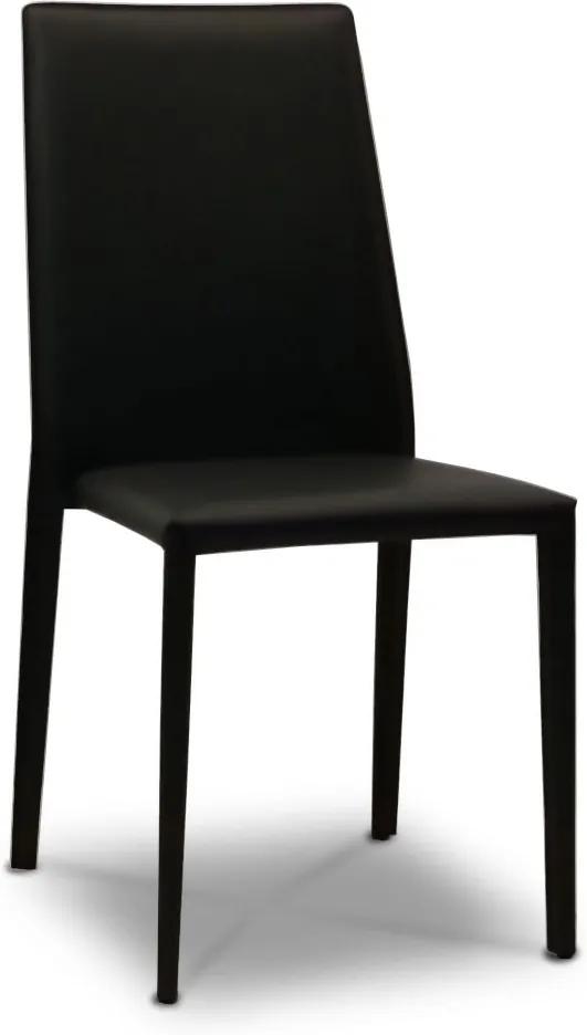 Kožená jídelní židle Optima-CU regenerovaní kůže šedá 