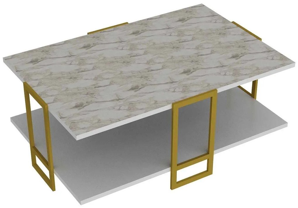 Designový konferenční stolek Abequa 91,5 cm bílý