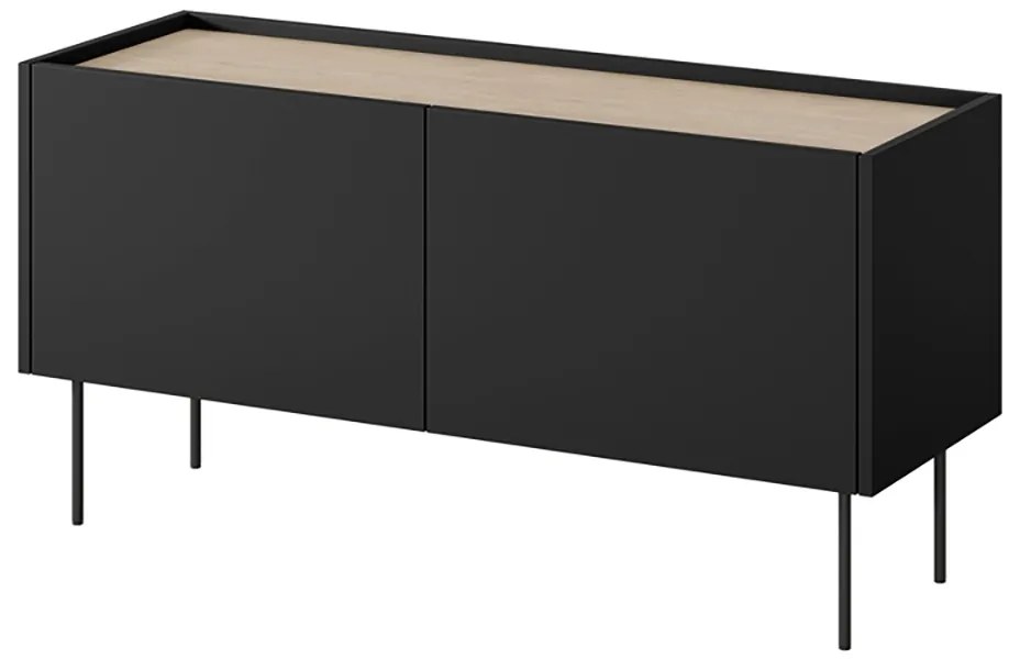 TV stolek Desin 120 cm - černý mat / dub nagano