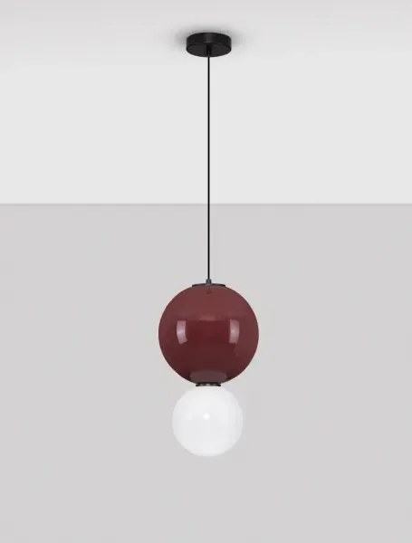 Designový lustr Noesis 25 Bordová