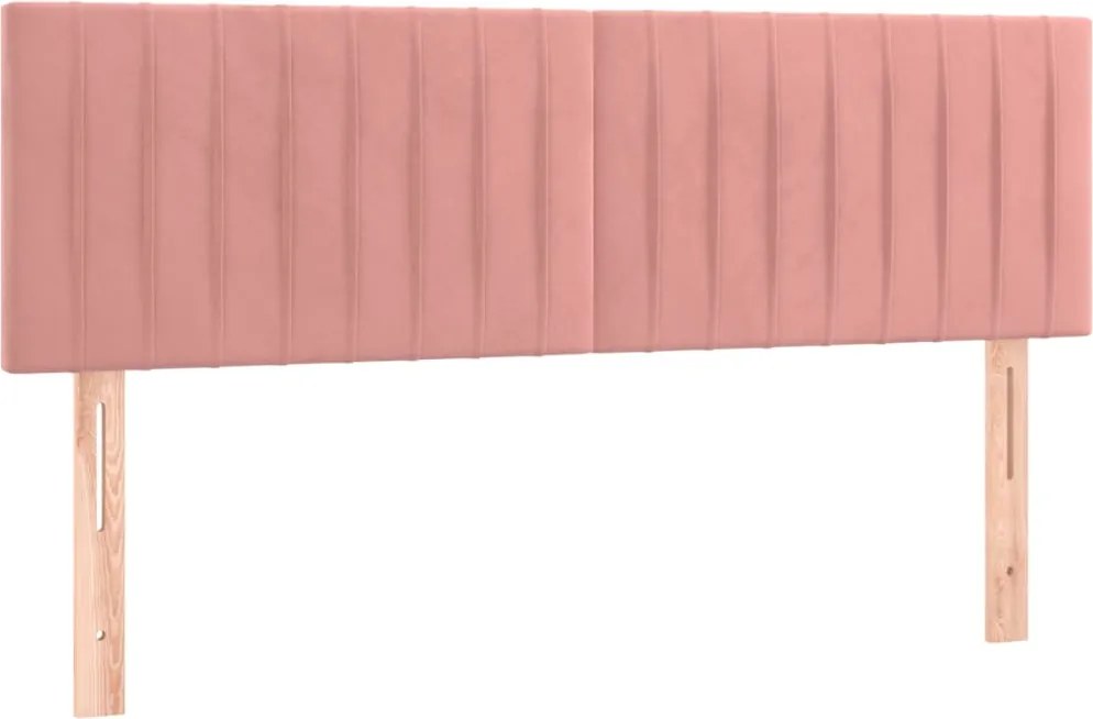 Box spring postel s matrací růžová 140x200 cm samet 3141430