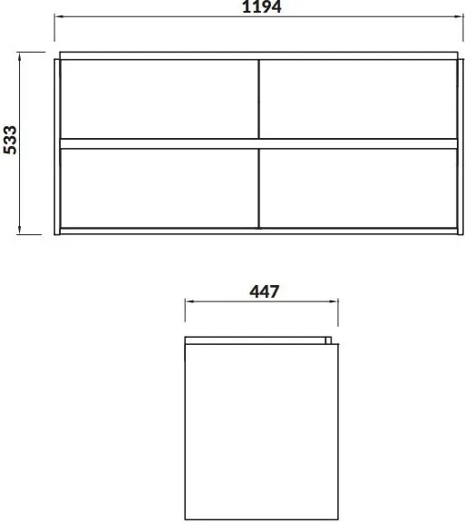 Cersanit - SET B284 skříňka + umyvadlo, bílý lesk, Crea 120, S801-323