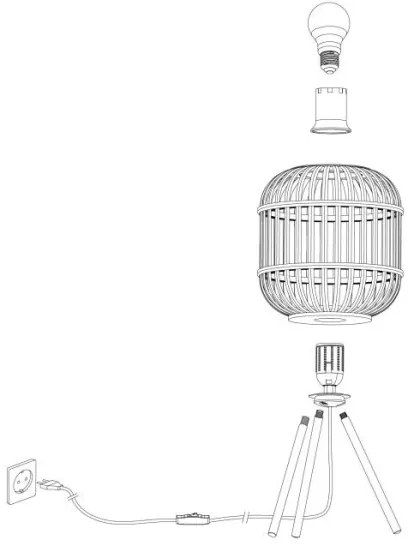 Eglo 43218 - Stolní lampa BORDESLEY 1xE27/28W/230V