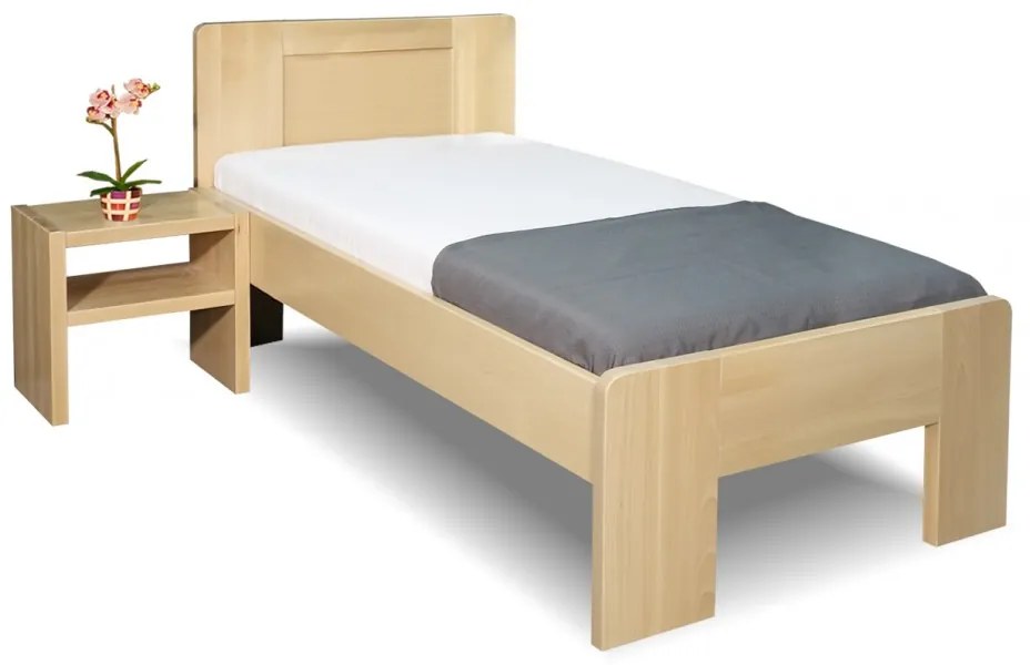 Zvýšená postel z masivu Dan, , masiv buk , 80x200 cm