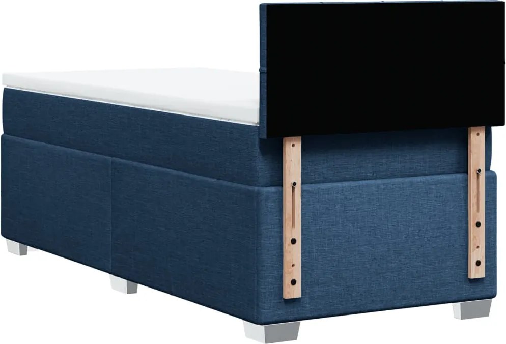 Box spring postel s matrací modrá 80x200 cm textil 3285721