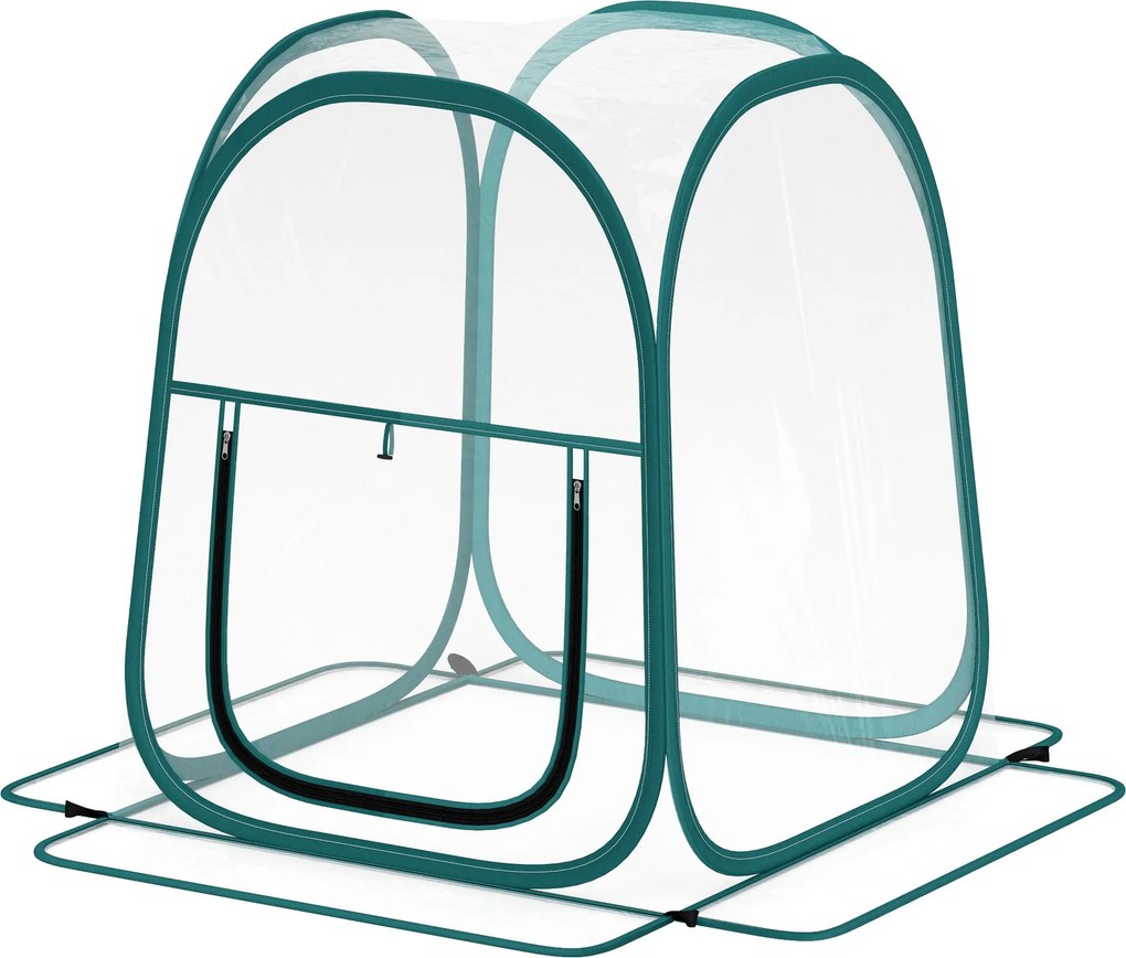 Outsunny Mini Zahradní Skleník, Mini Transparentní PVC Pop-Up Skleník, Zimní Stan pro Vnitřní nebo Venkovní Použití, pro Zeleninu, Rostliny, Květiny,…