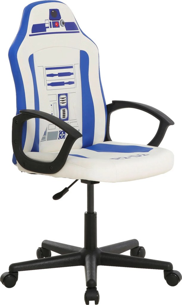XXXLutz HERNÍ ŽIDLE, vzhled kůže, modrá, bílá Star Wars - Online Only kancelářské židle - 001206002601