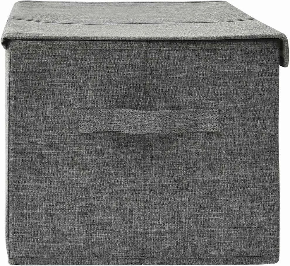 Úložný box textil 50 x 30 x 25 cm antracitový 332912