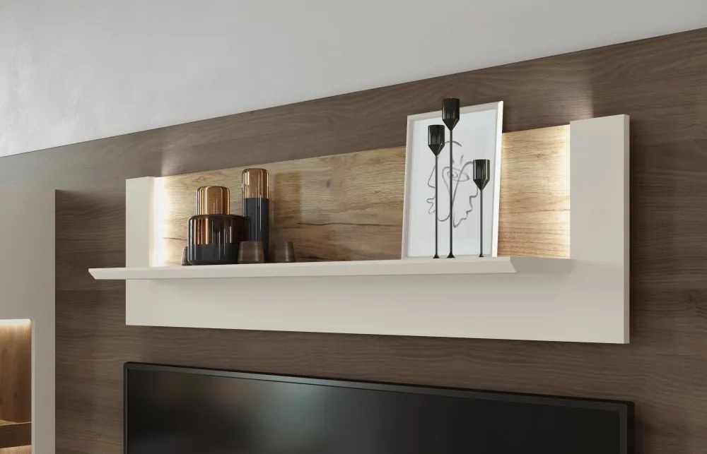 Obývací sestava SKY45 - dub tobacco/matný efekt kašmír