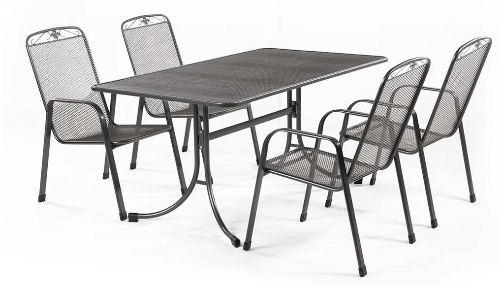 MWH Banis 4+ - sestava nábytku z tahokovu (4x židle Savoy, 1x stůl Universal 145)