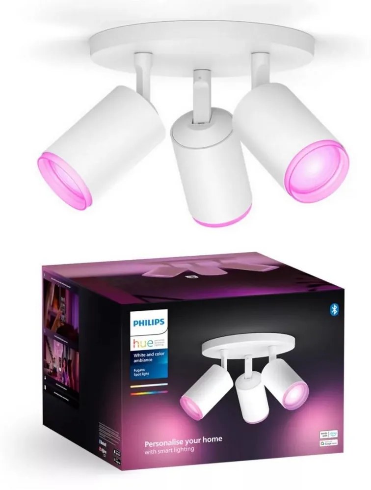 Philips - LED RGBW Stmívatelné bodové svítidlo Hue FUGATO 3xGU10/4,2W/230V bílá