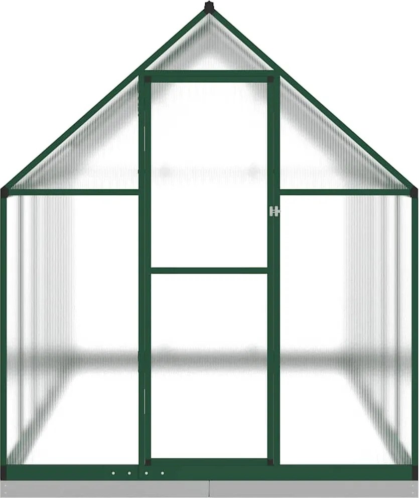 Skleník s podkladovým rámem zelený 334 x 169 x 202 cm hliník 3266330