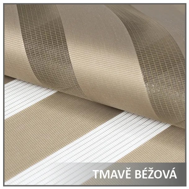 Roleta Den Noc neinvazivní soft Tmavě béžová 42x220 cm