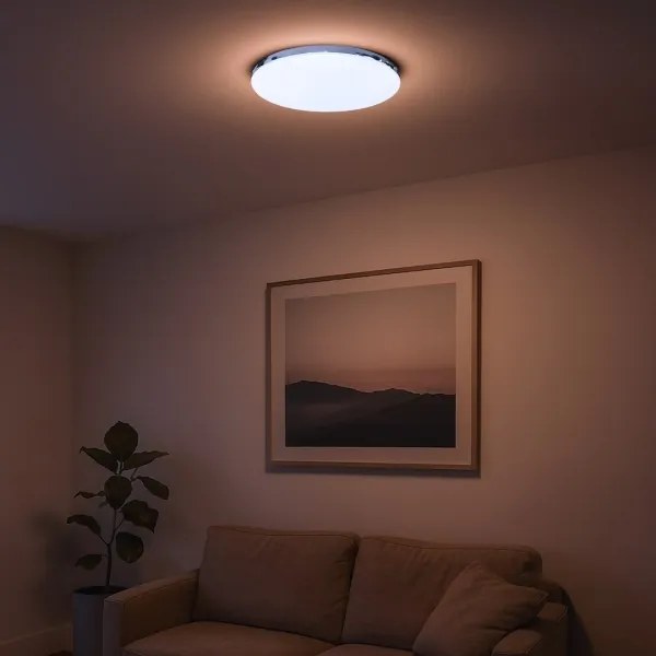 LED Stropní svítidlo MAYA LED/36W/230V pr. 50 cm lesklý chrom