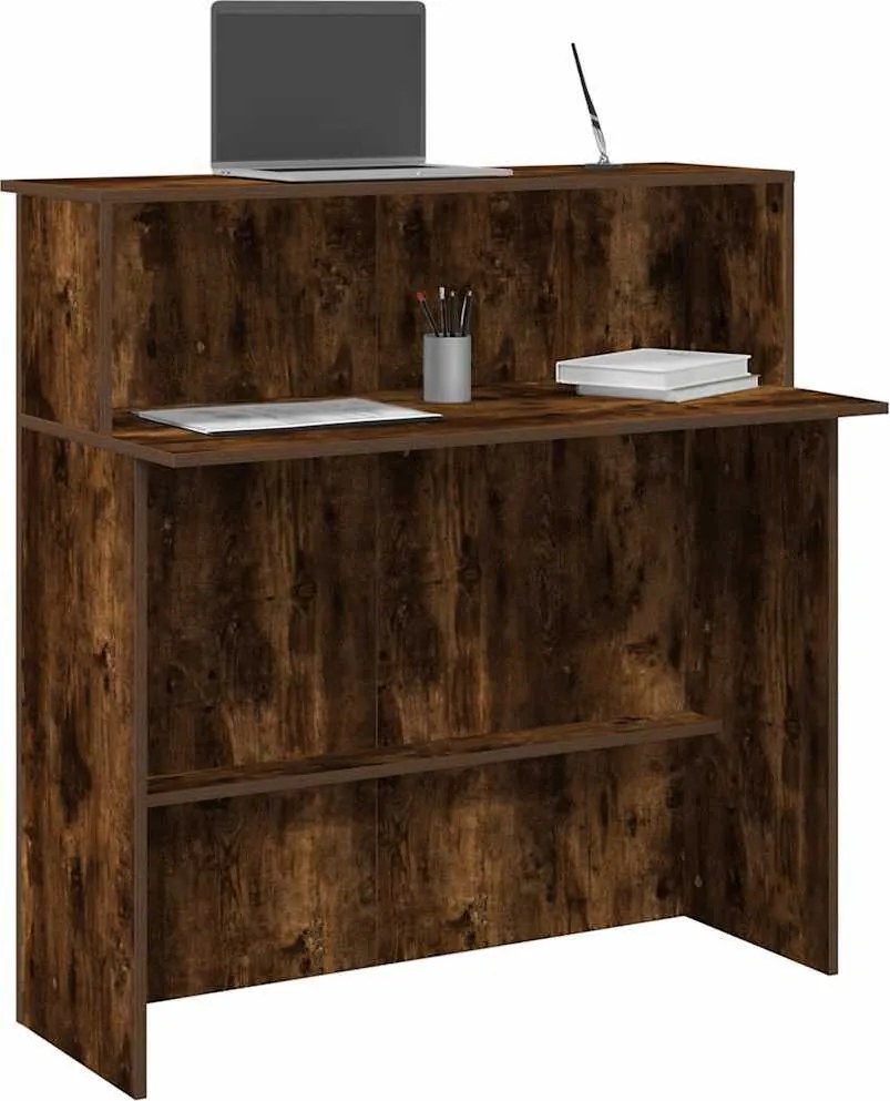 vidaXL Recepční stůl 100x50x103,5 cm kompozitní dřevo [859029] Barva: kouřový dub