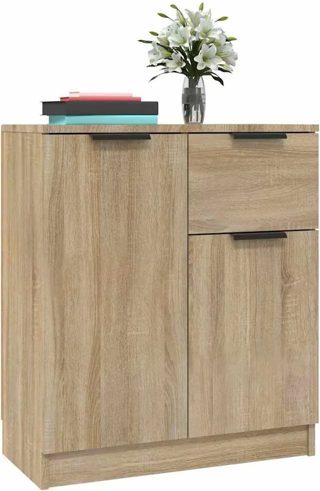 Příborníky 2 ks dub sonoma 60 x 30 x 70 cm kompozitní dřevo 3115814