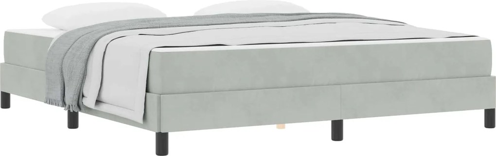 Postel s boxspringem s matrací Světle šedá 180 x 200 cm textil 3398707