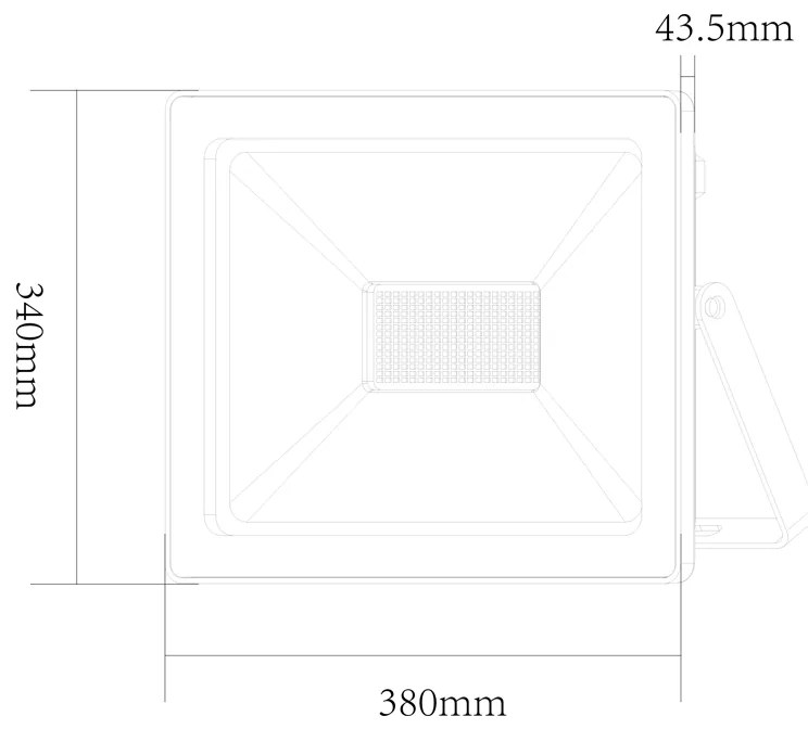 ACA Lighting LED venkovní reflektor Q 200W/230V/6000K/17600Lm/110°/IP66, bílý