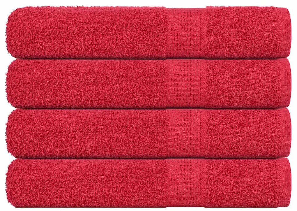 Ručníky FROGN 4 ks červené 100x200 cm 360 g/m² 136939