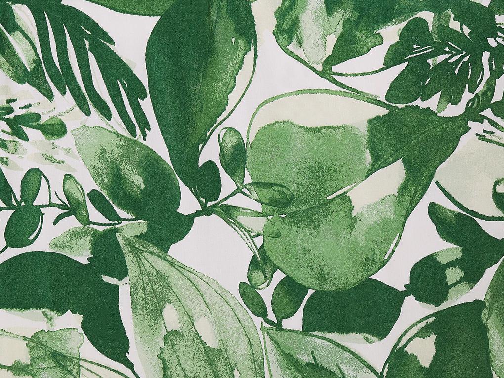 Povlečení 135 x 200 cm zeleno bílé GREENWOOD Beliani
