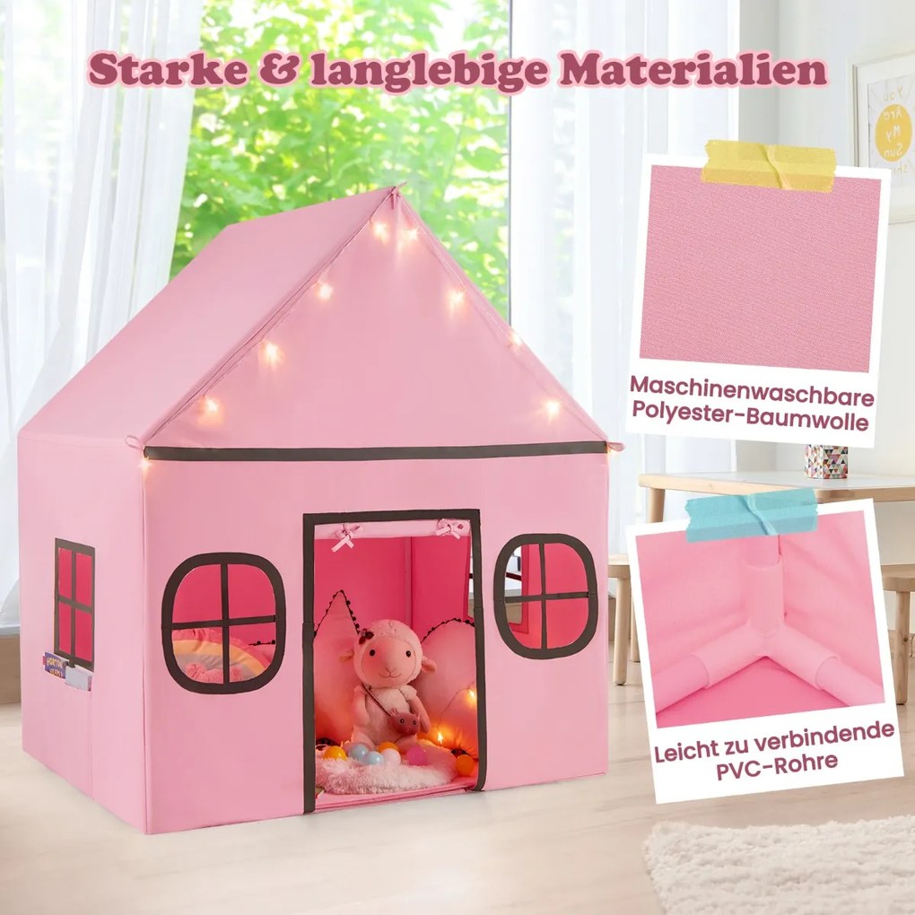 Costway Dětský vnitřní dětský stan Playhouse s hvězdicovými světly