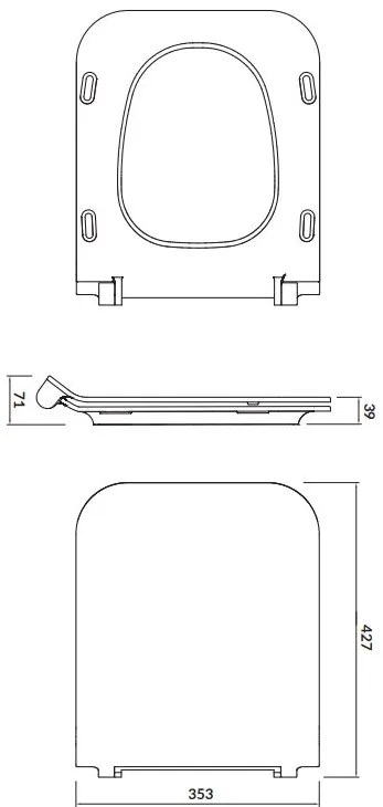 Cersanit Crea WC sedátko hranaté duroplast/antibakteriální, bílá, K98-0178