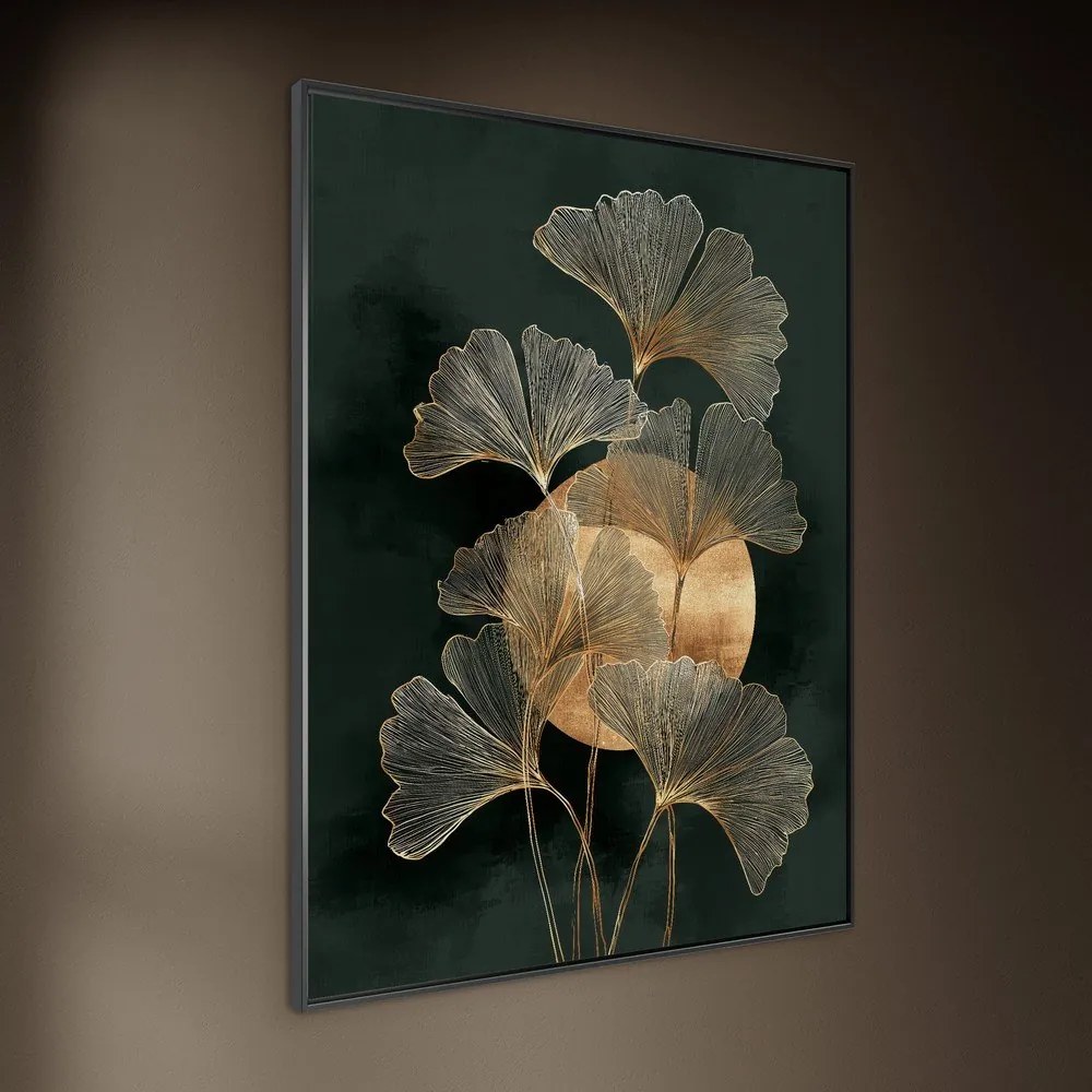 Tištěný obraz s rámem 60x80 cm Gold Ginkgo – Styler