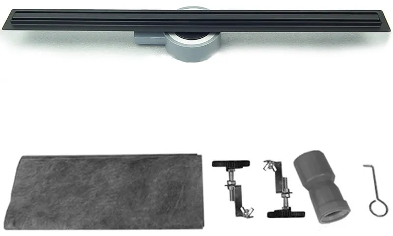 BPS-koupelny Sprchový odtokový žlab DL03 HYD-2609 100 cm, černý