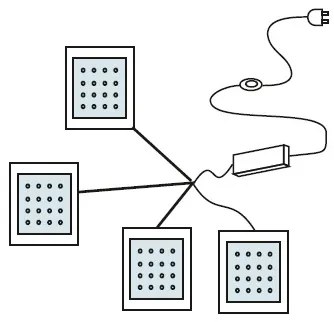 Sada LED osvětlení (4 ks) B 186, teplá bílá