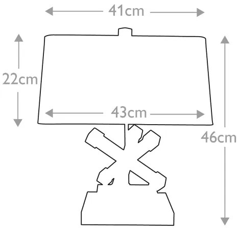 Elstead GN-JACKSON-SQUARE-TL - Stolní lampa JACKSON SQUARE 1xE27/60W/230V