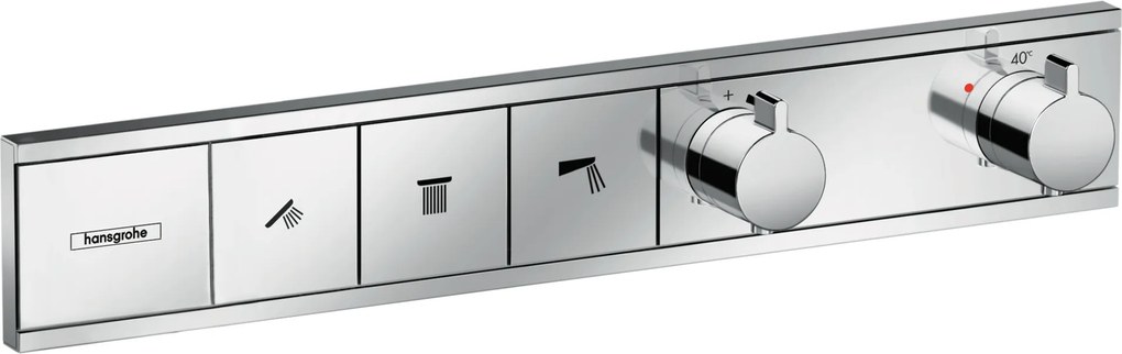 Hansgrohe RainSelect, baterie pod omítku na 3 spotřebiče, chromová, 15381000
