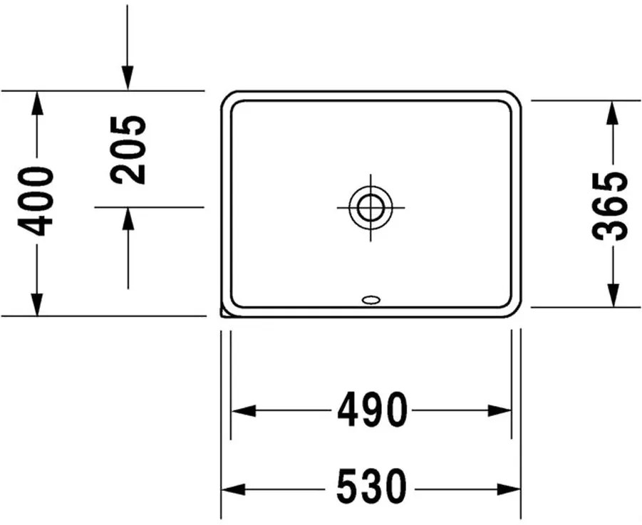 Duravit Starck 3 - Vestavěné umyvadlo, hladké, 490 x 365 mm, bílé 0305490000