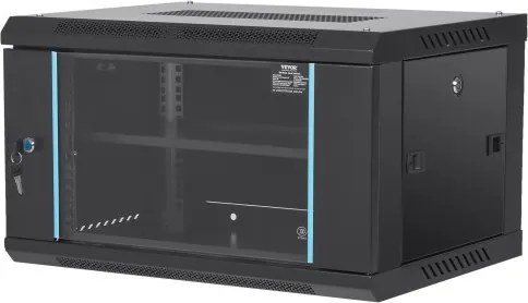 Síťová serverová skříň pro montáž na stěnu 6U, hloubka 39,4 cm