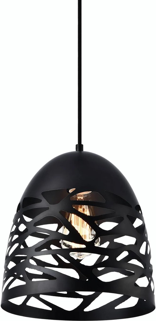 [lux.pro]® Dekoratívní designové závěsné svítidlo / stropní svítidlo - černé (1 x E27) HT169913