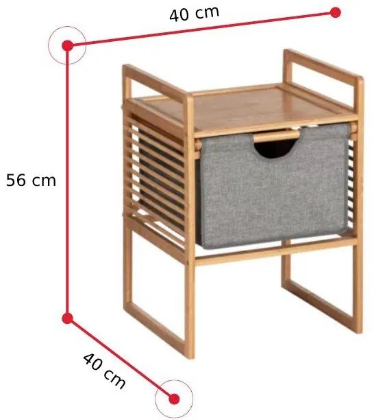 Konferenční stolek BAHARI 2, 40x56x40, hnědá/šedá